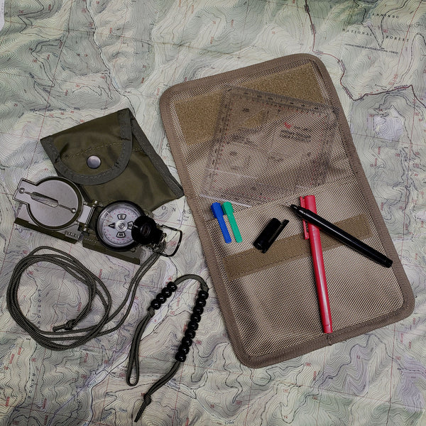 Military-Style [Navigation Kit] Compass/Protractor/Pace Beads/Markers ...