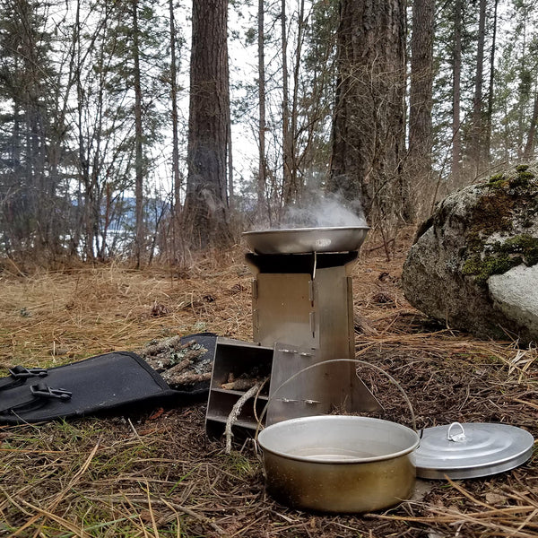 Flat-Pack Rocket Stove [Portable Twig Stove ] for Camping, Hiking ...